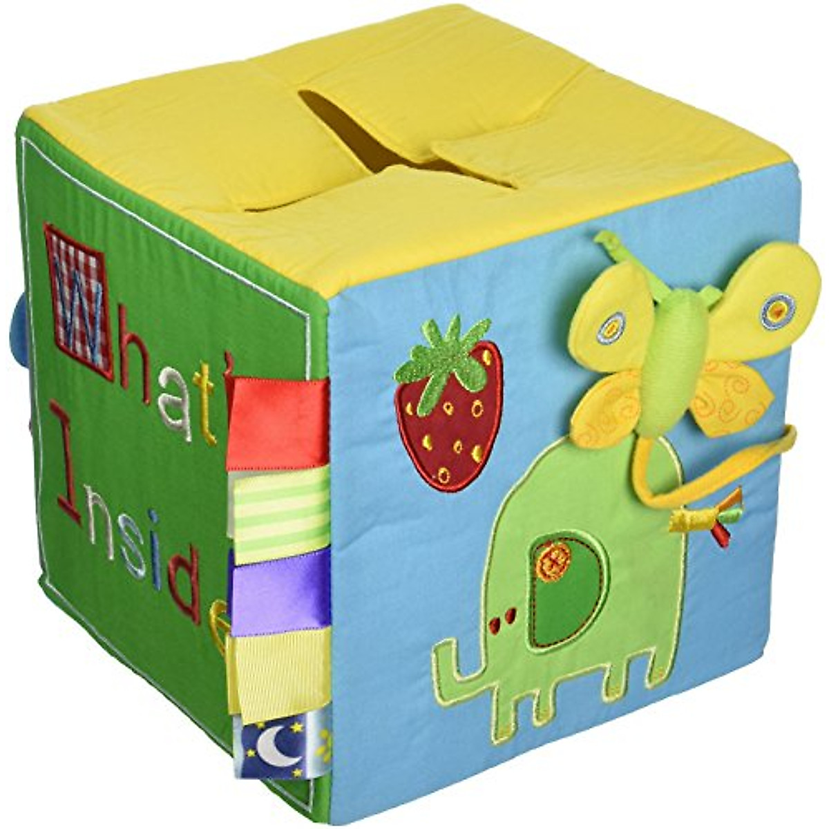 Genius Baby Toys Surprise Box for Baby - What's Inside Box with 8 Sensory Toys for Baby, 7" Square Cube - Deluxe, Perfect Size for Small Hands