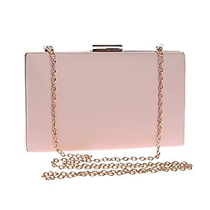 ZLXDP Women PU Clutch Mixed Color Leather Metal Evening Bags Party Wedding Bridal Handbags (Color : D, Size : 1)