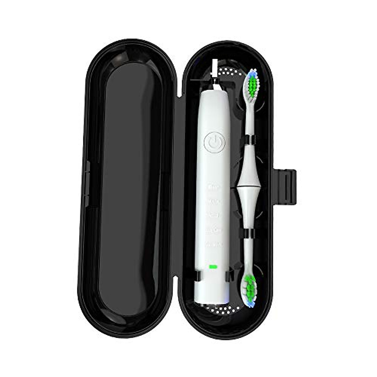 USUNQE Pack of 2 Electric Toothbrush Travel Case, Toothbrush Carrying Container Holder for Oral-B Pro and Other Electric Toothbrush(White & Black)