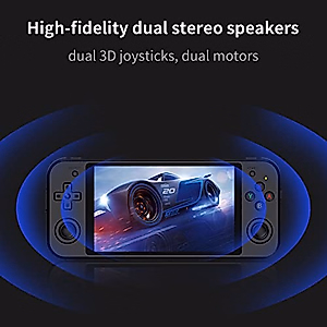 Daxceirry RG552 Handheld Android System Game Console High Speed EMMC 5.1 and 16G Linux System Built-in 6400 mAh Battery with 5.36in Touch Screen Maximum Load 5A Charging Cable 1.5 Hours Full (Black)