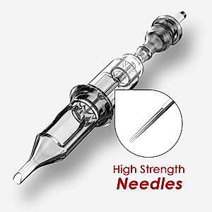 Wormhole Tattoo Cartridge Needles, 9RL Tattoo Needles 20PCS Disposable Tattoo Needle Cartridge Round Liner Cartridge Needles for Tattoo Pen Tattoo Machine Tattoo Supplies 1209RL