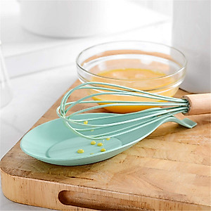 4 Pce Spoon Rest for Stove Top,Silicone Spoon Rest-BPA-Free and Food Grade Silicone Spoon Holder-Smooth Surface for Cooking Spatula, Ladle, Brush, Risotto shaoziguijiao