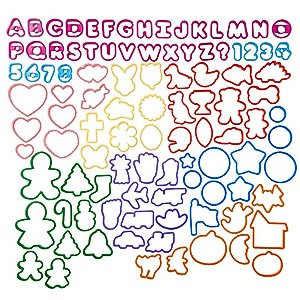 Wilton Cookie Cutters Set, 101-Piece — Alphabet, Numbers and Holiday Cookie Cutters