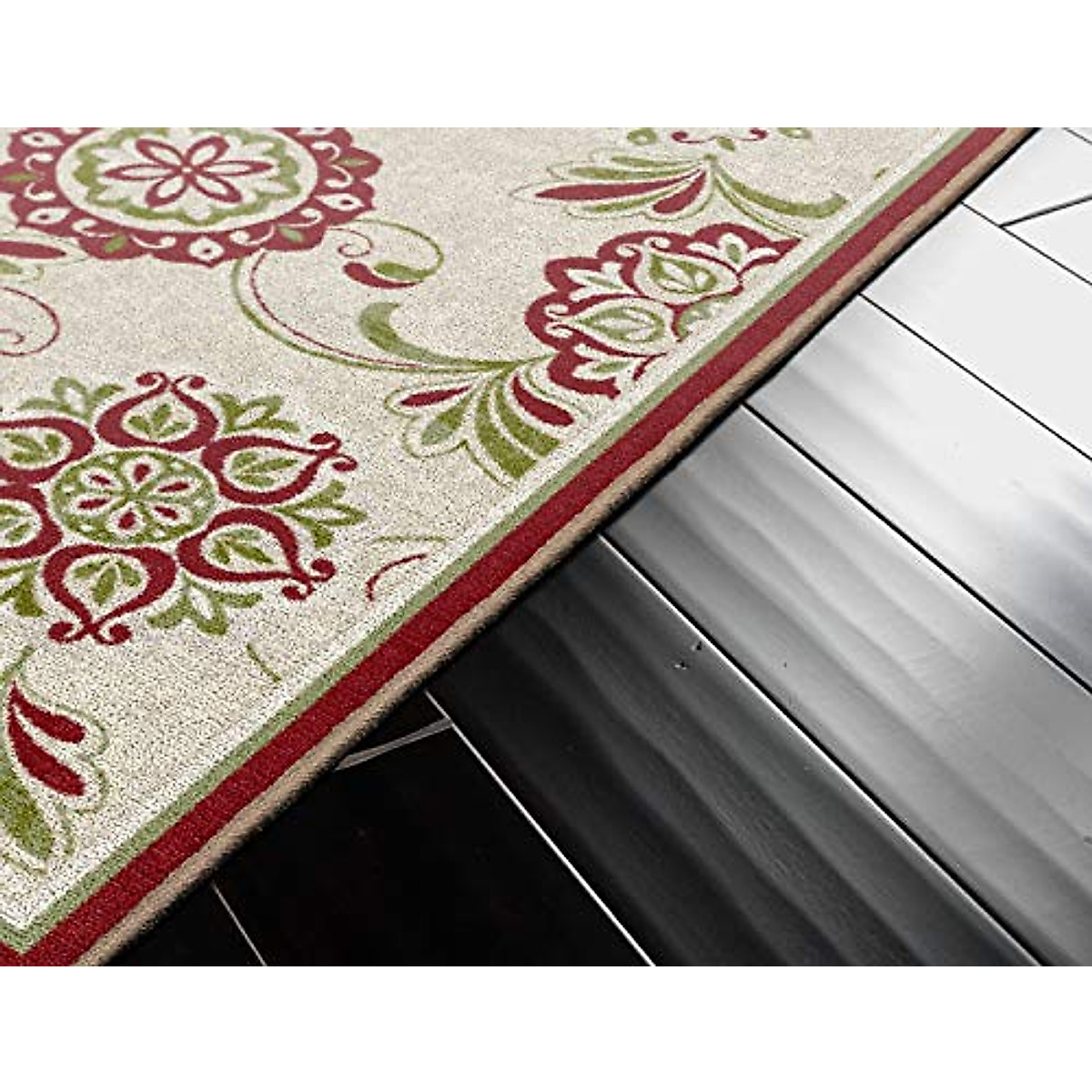 Brumlow MILLS Samara Home Indoor Area Rug with Traditional Floral Print Pattern for Living Room Decor, Dining Room, Kitchen Rug, or Bedroom Carpet, 30" x 46", Red