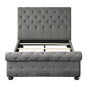 Lexicon Corbin Upholstered Sleigh Bed, Cal King, Gray