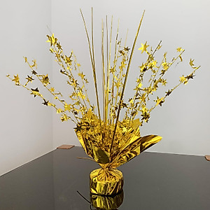 ALISSAR Glitter Gold Star Centerpieces-Table Decorations for Home Decor Birthday Wedding Anniversary Decor (Gold) (4, Gold)