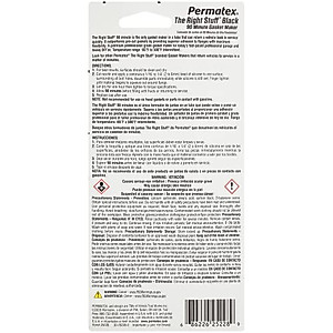 Permatex 25228 The Right Stuff 90 Minute Black Gasket Maker, 3 oz, 1 Count (Pack of 2)