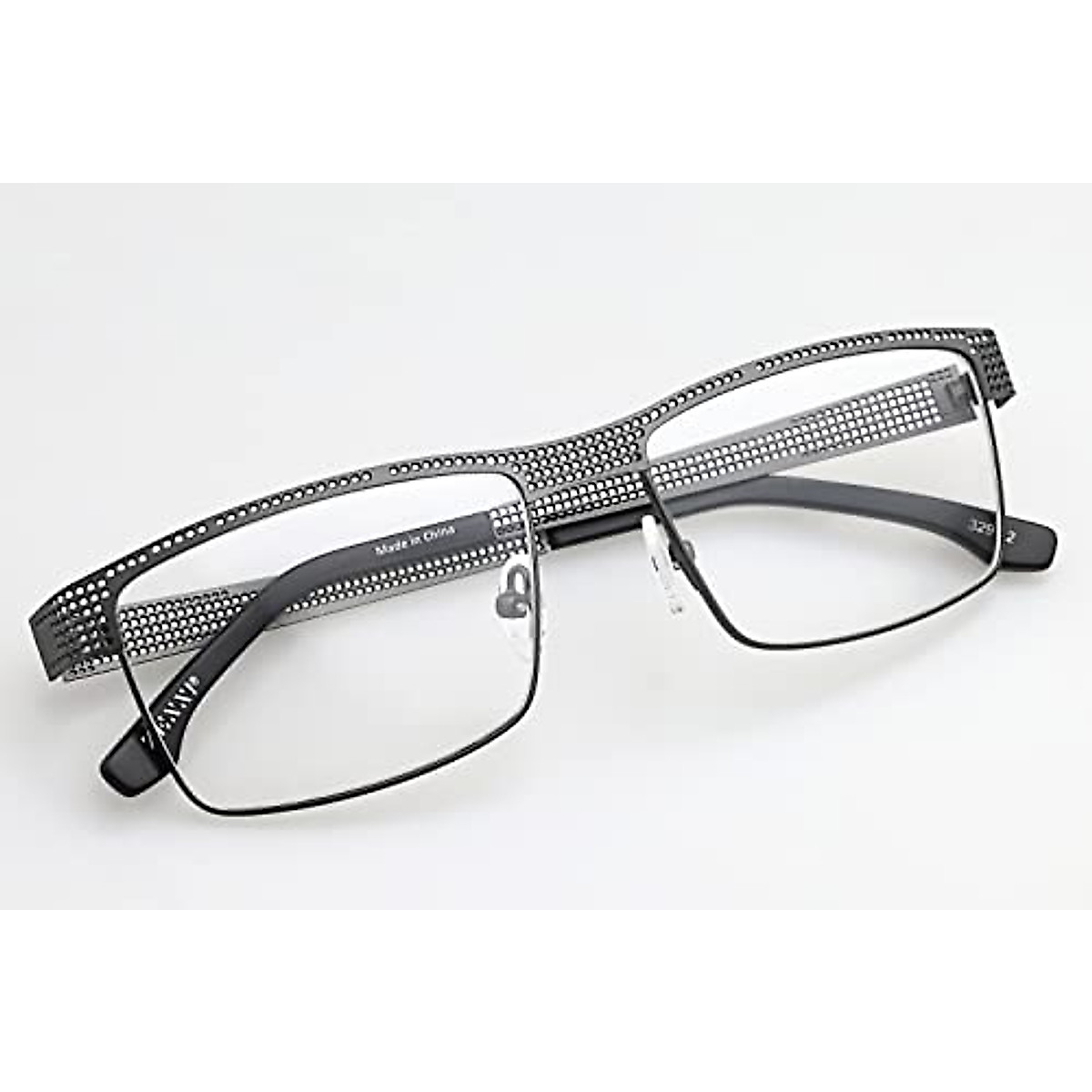 ZENNI Blue Light Blocking Glasses for Men Grey Rectangle Frame Relieve Digital Screen Eye Strain Stainless Steel Light Eyewear