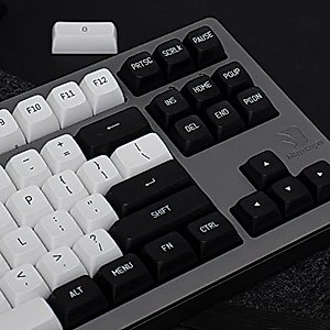 Black and White Keycaps Set 150 Keys MSA Profile Doubleshot Custom Keycaps for Cherry MX Gateron Kailh Box Switches Mechanical Gaming Keyboard