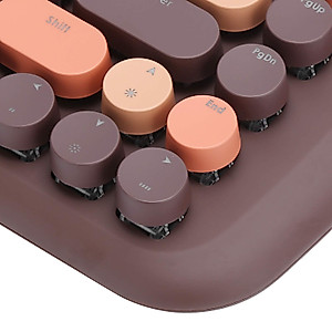 Jeankak Mechanical Wired Keyboard, Rounded Keycap Gaming Keyboard with Blue Switches, Plug and Play USB Computer Keyboards 84 Keys Retro Gaming Keyboard for Tablet/PC Gamer(01#)