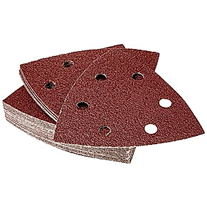 Bosch Home and Garden 2607019488 Sanding Sheet-Set for Delta Sander, Red, 93 mm, Set of 25 Pieces