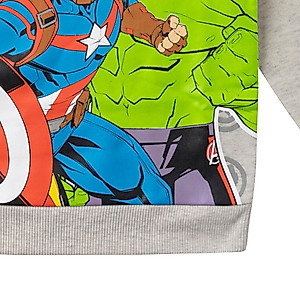 Marvel Avengers Captain America, Ironman, and Hulk Boys 2 Piece Sweatshirt and Pants Set for Toddlers and Big Kids