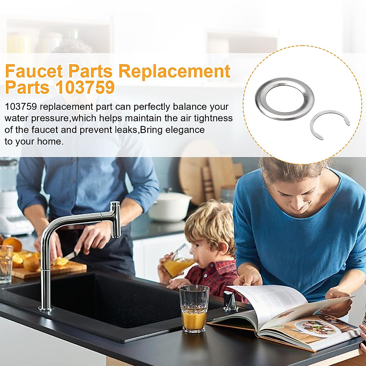 For Moen 103759 Replacement Part, Faucet Parts 103759 Ring Compatible With Moen M-PACT Lavatory Bidet Faucets, for Moen Mounting Hardware 103759