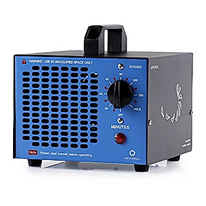 Airthereal MA10K-PRODIGI Digital Ozone - Ionizer,Blue & MA5000 Commercial Generator 5000mg/h Ozone Machine Home Air Ionizers Deodorizer for Rooms, Smoke, Cars and Pets, Blue