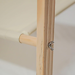 Morimoe Garment Rack with Bottom Storage Shelf, Pine Wood, Dress up Rack for Kids, 35" Width