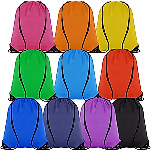 Topspeeder 10 Colors Drawstring Backpack Bags Sack Pack Cinch Tote Sport Storage Polyester Bag for Gym Traveling