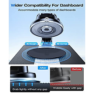 VICSEED Phone Mount for Car with [Anti-melting Anti-UV Film] Strong Power Suction Cup Dashboard & Windshield Car Phone Holder Mount Durable Hands-Free Universal Cell Phone holder for All Mobile Phones