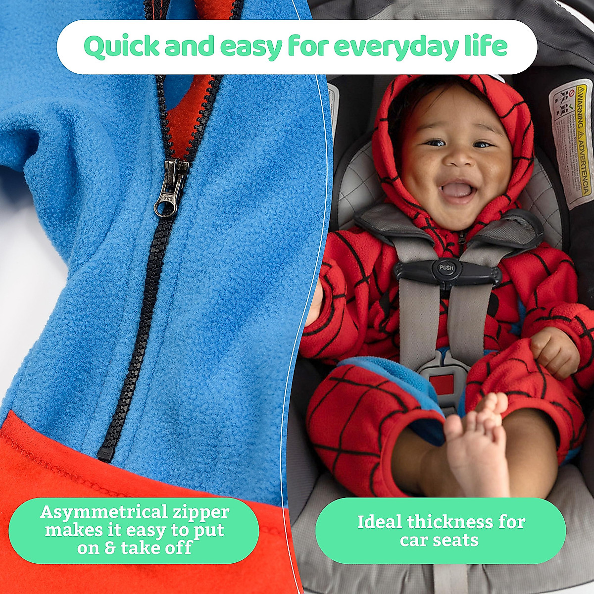 Cuddle Club Miles Morales Fleece Toddler Bunting Bodysuit - Miles Morales Toddler Clothes for Girl & Boy - Miles Toddler Onesie - Fleece Jumpsuit for Toddler - Miles Toddler Fleece Bunting 4T