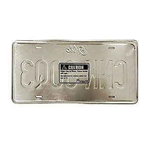 Panguru 2 Pieces Prop License Plates from Supernatural, Metal Stamped Number Tags, Movie Prop Vanity Plate, 12x6 inches