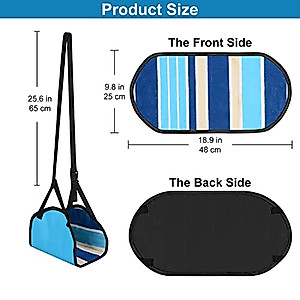 supregear Foot Hammock, 2-Pack Adjustable Airplane Footrest Portable Packable Relax Foot Hammock for Flight Train Bus Home Office Under Desk Travel Accessory for Reduce Swelling and Soreness, Blue
