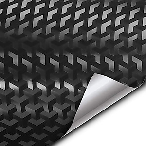 VViViD Designer Black Carbon Fiber Vinyl Wrap (Triangle Carbon, 1ft x 5ft)