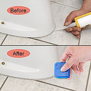 Pieces Caulking Tool Set Silicone Sealant Grout Finishing Tool for Kitchen Bathroom Floor Sealant Sealing (Blue)