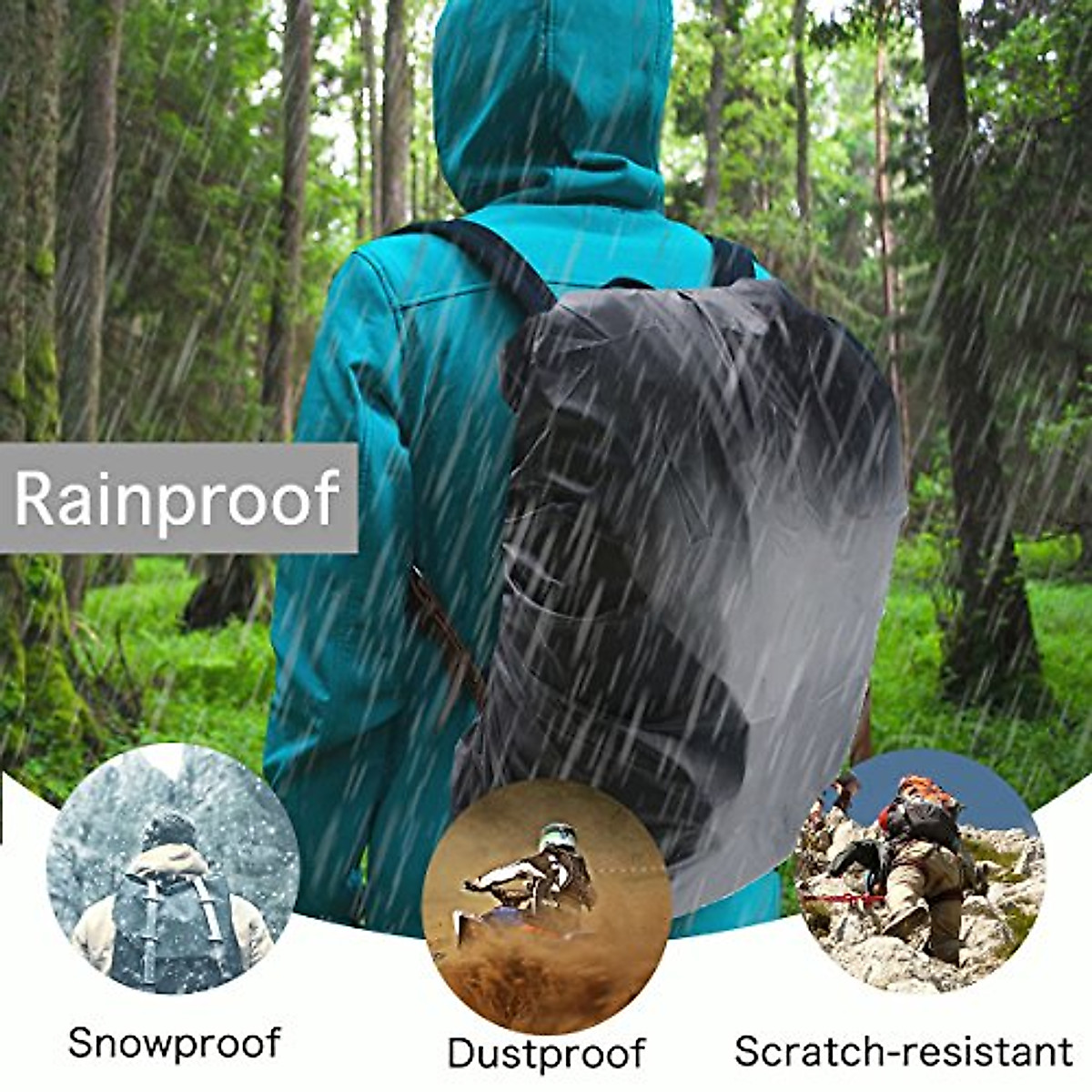Frelaxy Waterproof Backpack Rain Cover, Upgraded Triple Waterproofing, Antislip Cross Buckle Strap (Fuchsia, S (for 15L-25L Backpack))