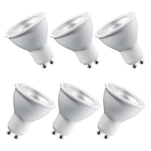 LISTOCASA GU10 LED Bulbs Dimmable, Light Bulb 6500K Daylight White, 630LM LED Spotlight Bulb 7W(50W Halogen Equivalent) Track Lighting Bulb for Kitchen, Range Hood, Bedroom, 6500K, 6-Pack
