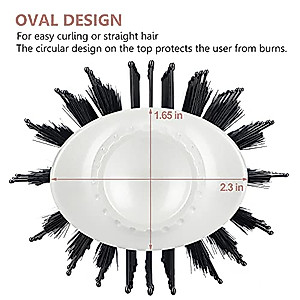 One Step Hair Dryer & Volumizing Hot Air Brush, Hair Blow Dryer Brush, Ceramic Straightener Brush, Curler & Hot Comb 4 in 1 Salon Ionic Hair Brush, Hair Styling Tools, White