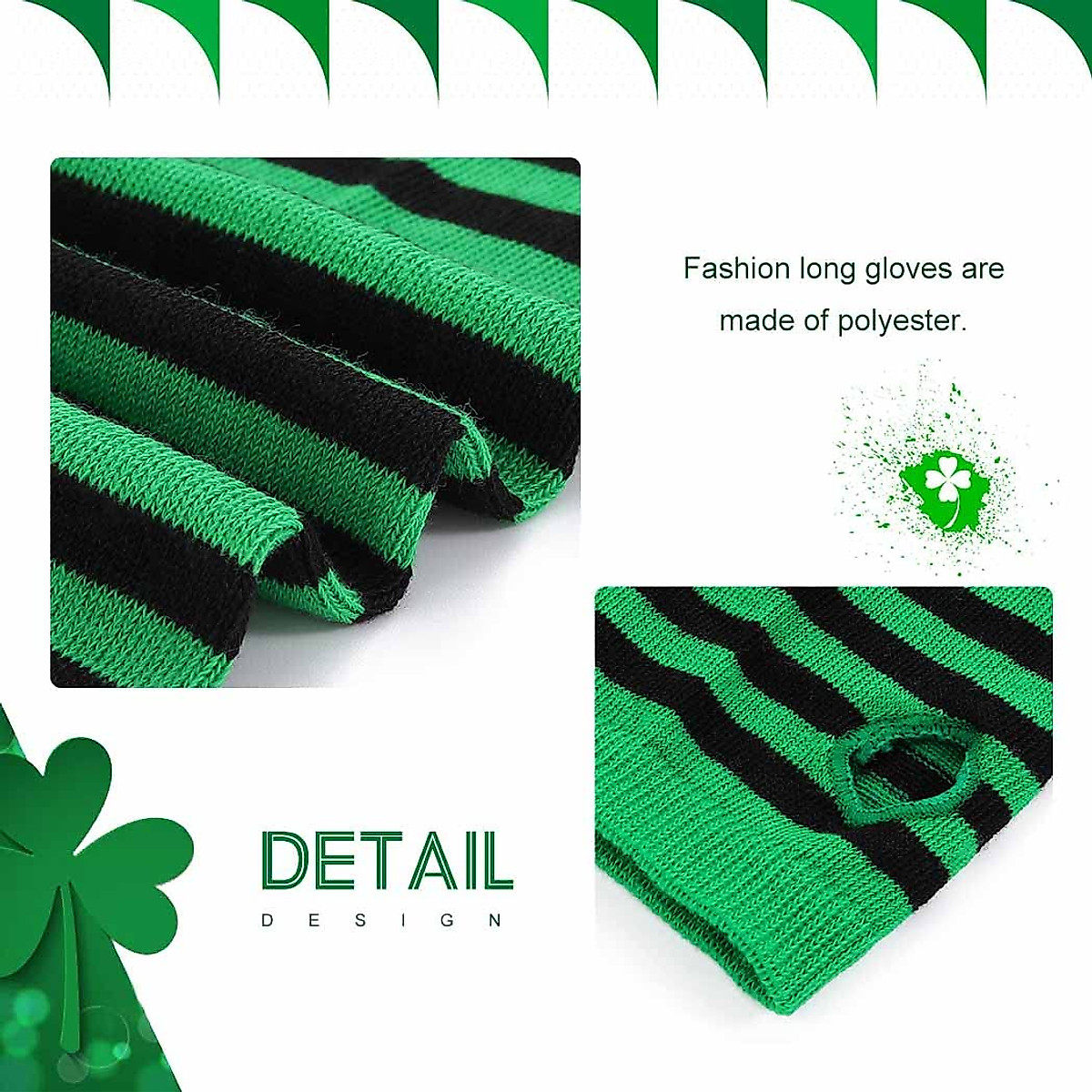 Yikisdy Fingerless Gloves Long Elastic Arm Sleeves Festival Glove for Women and Men