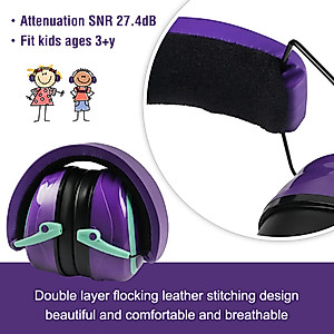 GREEN DEVIL Kids/Toddler Ear Protection Safety Ear Muffs Design For Age 3-16 Noise Cancelling Headphones SNR 27.4dB Kids Hearing Protection Earmuffs Sensory Headphones for Autism Kids