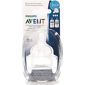 Philips Avent BPA-Free Medium Flow Nipple 2Ct - Pack of 3