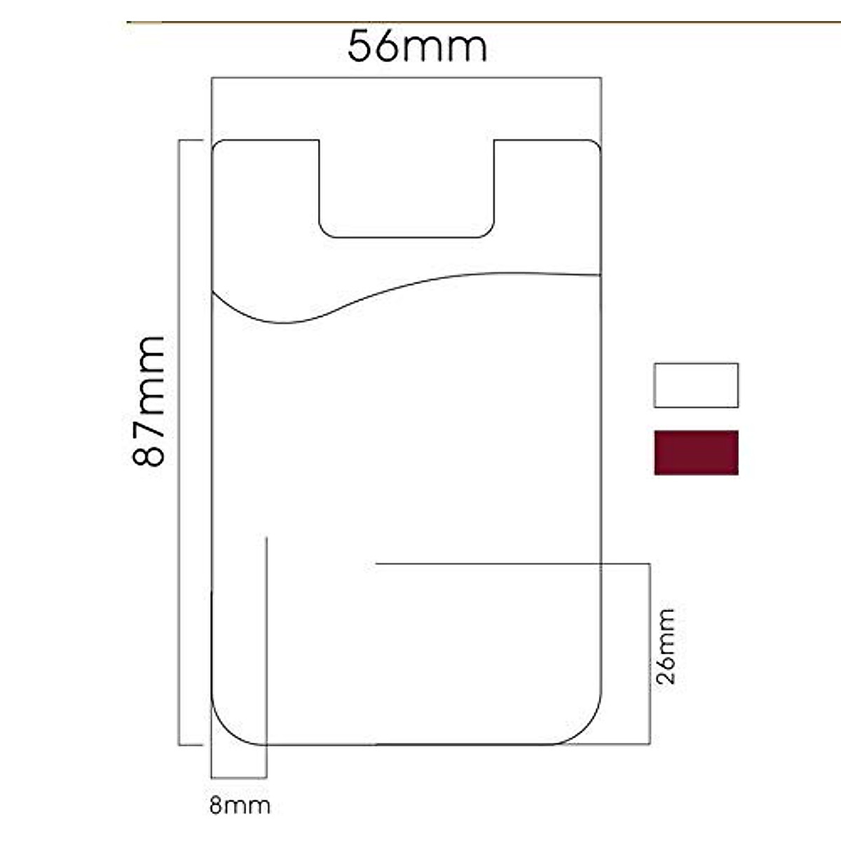 Yoodelife Phone Card Holder Sockets, Silicone Adhesive Stick-on ID Credit Card Wallet Phone Case Pouch Sleeve Pocket for Most of Smartphones (Hot Pink)