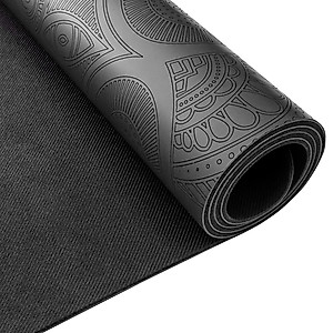 Premium Clever Yoga Mat - Extra Safe Non Slip Yoga Mat Suitable For All Yoga Types - Workout Mat For Home Or On The Go - Includes Our Perfect Fit Mat Bag - Gray