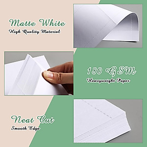 Outus 400 Sheets Printable Business Card Paper 4000 Pieces Blank Business Cards Perforated Double Sided Printing Business Card Stock for Laser Inkjet Printer, 3.5" x 2" (White)