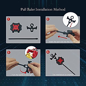 Gytobytle 4 Bey Spinning Top Spriggan Launcher Battling Set, Blade Burst Surge Metal Fusion with Box for Boys Kids