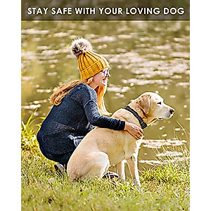 KATUMO AirTag Dog Collar, Reflective Dog Collar for Apple AirTag, Adjustable Soft Nylon Pet Collars with AirTag Holder for Medium Dogs (M, Black)