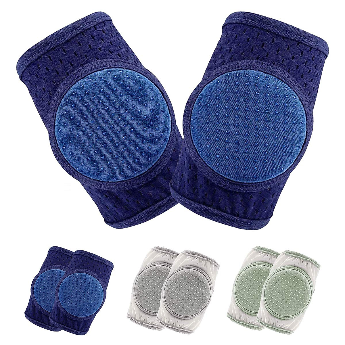 CB Baby Knee Pads for Crawling, Crawling knee pads for babies,Adjustable Anti Slip Breathable for Crawling Toddling（3 Pairs）