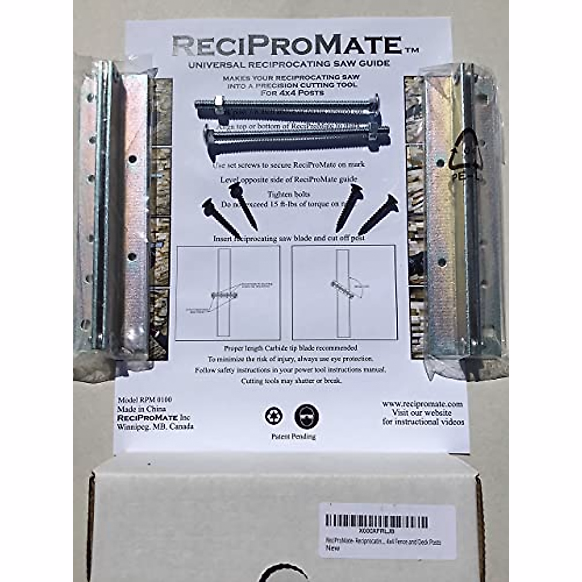 ReciProMate- Reciprocating Saw Guide Attachment For Cutting 4x4 Fence and Deck Posts