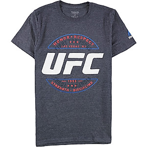 Reebok Mens Las Vegas Graphic T-Shirt, Blue, Medium