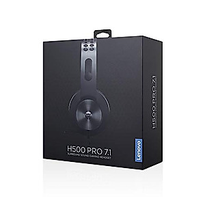 Lenovo Legion H500 PRO 7.1 Surround Sound Gaming Headset, Noise-Cancelling Mic, Memory Foam & PU Leather Earcups, Stainless Steel Headband, PC, PS4, Xbox One, Nintendo Switch, GXD0T69864, Black