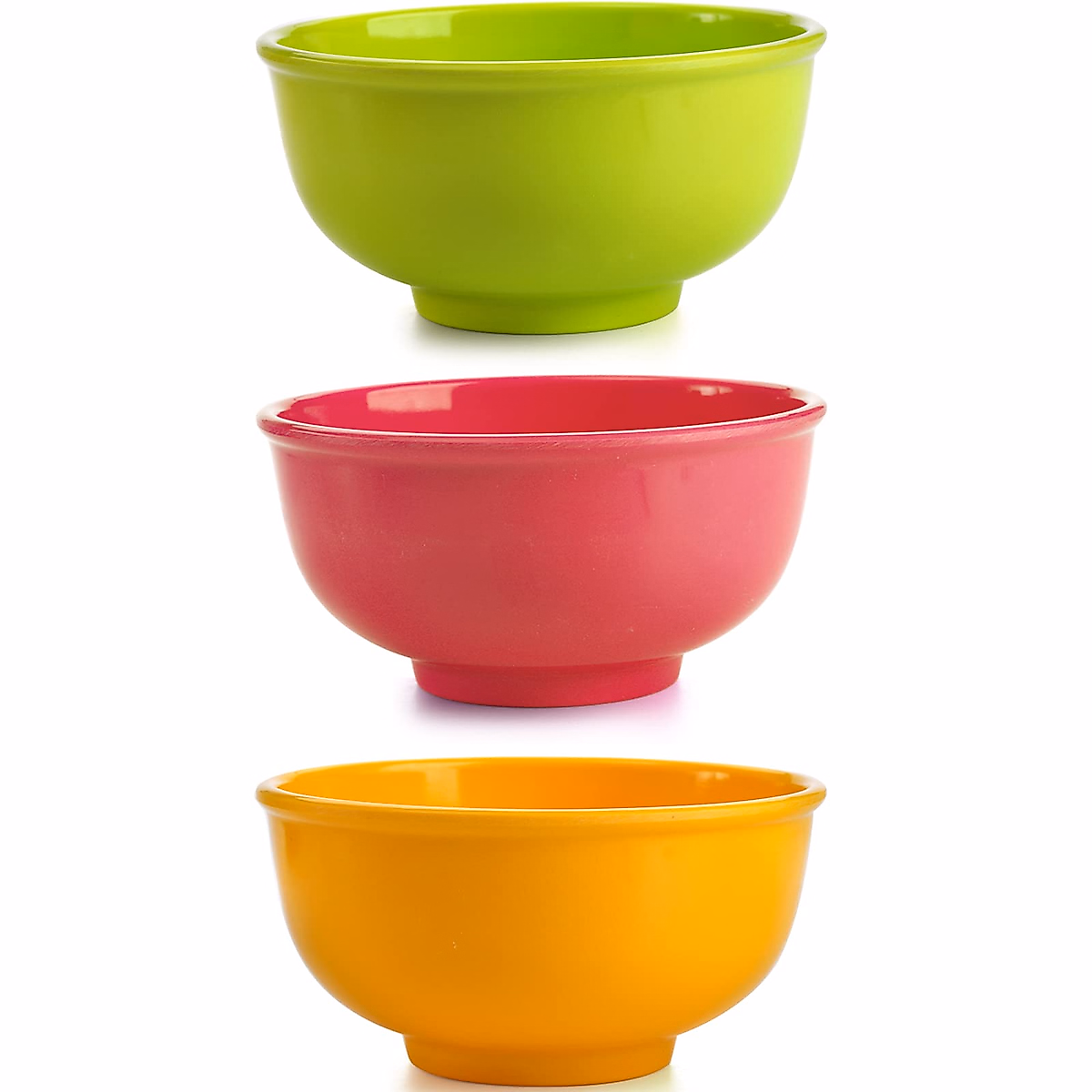 DEAYOU 9 Pack Melamine Bowls, 28 Oz Unbreakable Large Cereal Soup Salad Bowl, 6" Reusable Mixing and Serving Bowls for Party, Colorful Snack Bowls for Children, Chip-Resistant, Dishwasher Safe