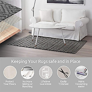 Aurrako Non Slip Rug Pads 8x10 Ft Extra Thick Rug Pad Gripper for Area Rugs,Carpeted Vinyl Tile and Any Hard Surface Floors Under Area Rugs,Runner Anti Slip Non Skid Carpet Mat (8'x10')