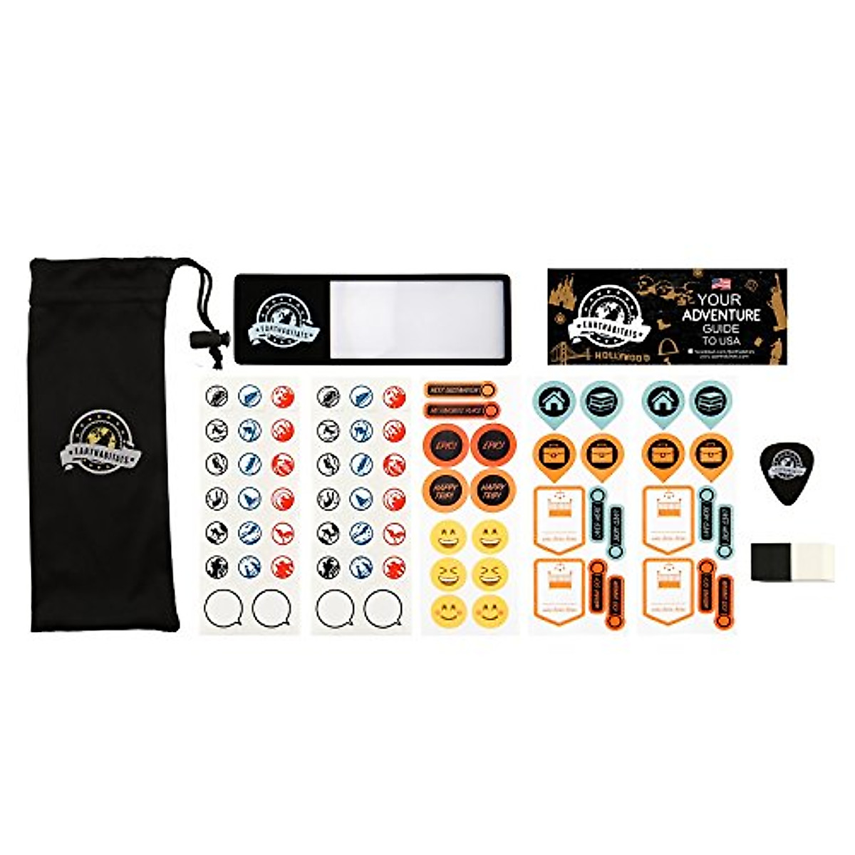 Scratch Off Map of The United States – US Scratch Off Travel Map with 50 State Flags and Landmarks – Map to Track States Visited, Full Accessories Set Included, Gift for Travelers, by Earthabitats