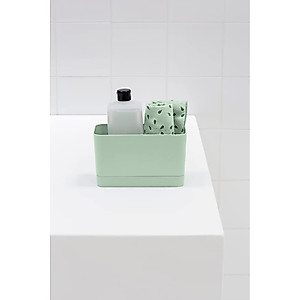 Brabantia Sink Organizer (Jade Green) Non-Slip, Non-Scratch Kitchen Countertop Storage Caddy for Dish Brush, Soap, Cloths