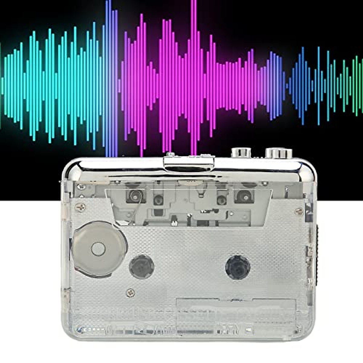 plplaaoo Cassette Player, Portable Cassette Tape Player, Tapes with Music, Mini Cassette Tape Recorder, Multifunction Clear Stereo Sound FM Radio Cassette Player with Headphone Jack