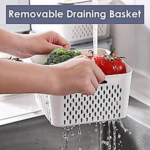 G · PEH Fruit Storage Containers for Fridge Fresh Container with Filterable Basket & Airtight Lid Vegetable and Fruit Saver Containers Refrigerator Organizer for Fruit Salad Lettuce Berry Meat