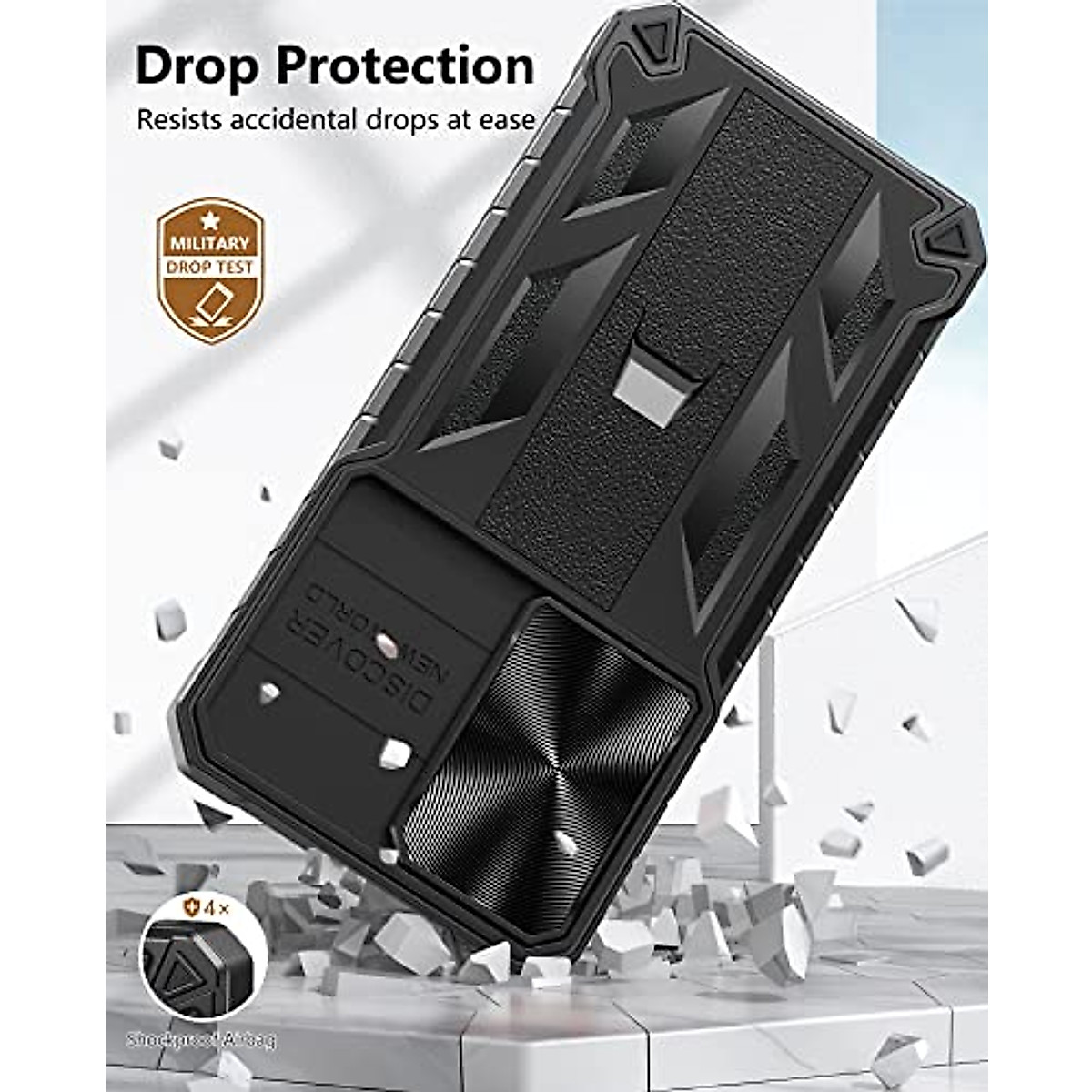 WTYOO for Samsung Galaxy S22-Plus Case: Military Grade Drop Proof Protective Rugged TPU Matte Shell | Shockproof Durable Protection Tough Cell Phone Cover with Built-in Kickstand