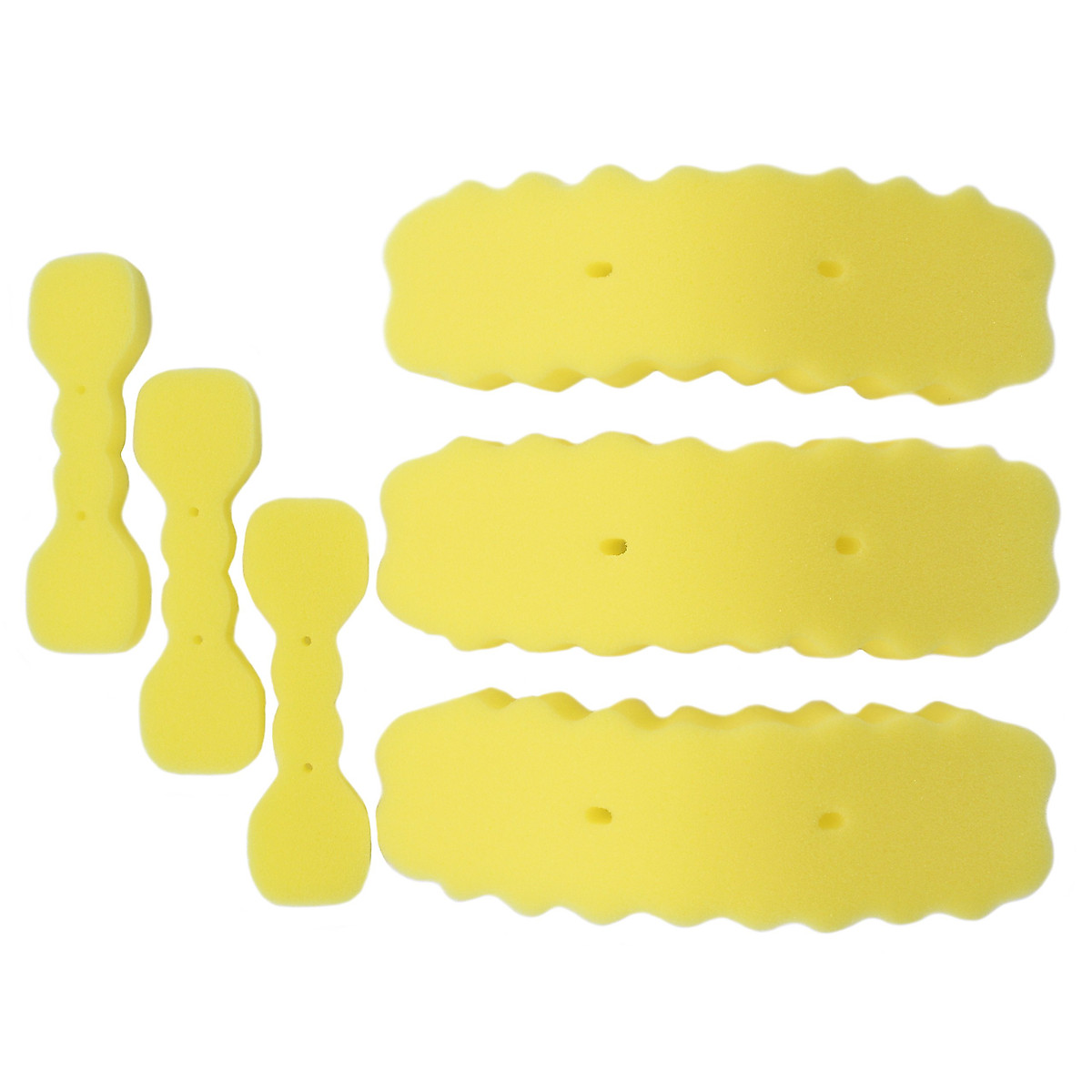 MoomooBaby Brush Replacement Sponges 6 Pack: 3 Bottle Sponges + 3 Nipple Sponges