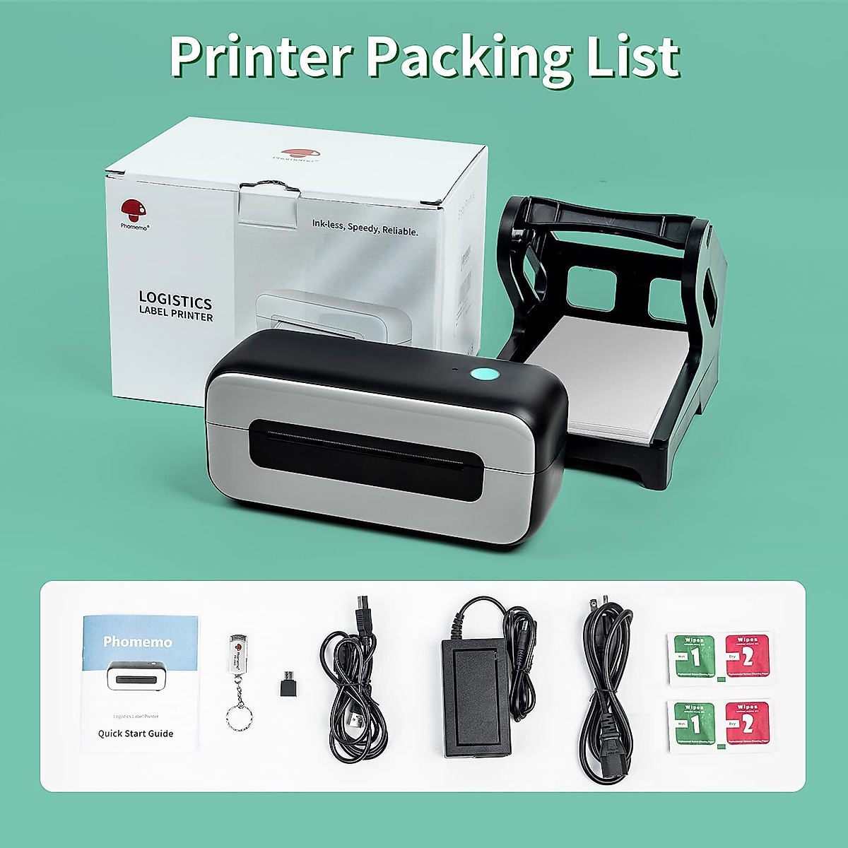 Thermal Label Printer, Shipping Label Printer, Label Printer for Shipping Packages, Desktop Label Printers for Small Business, Barcode Printer - Compatible with USPS, Amazon, Shopify, Etsy, Ebay